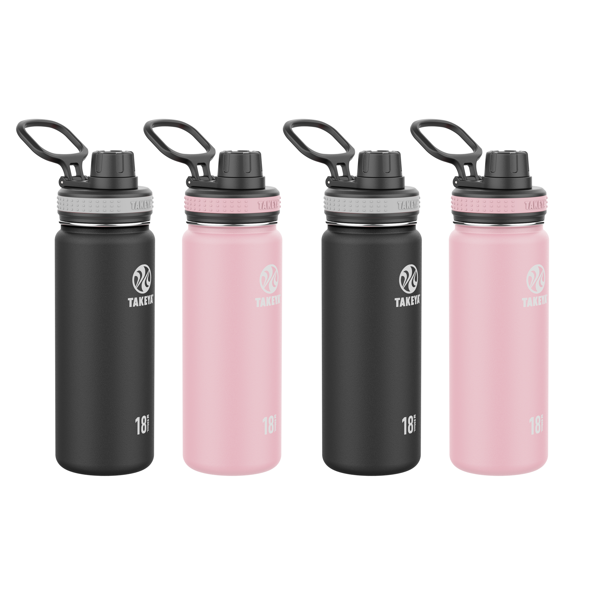 18oz Originals Water Bottle with Spout Lid (4 Pack) – Takeya USA