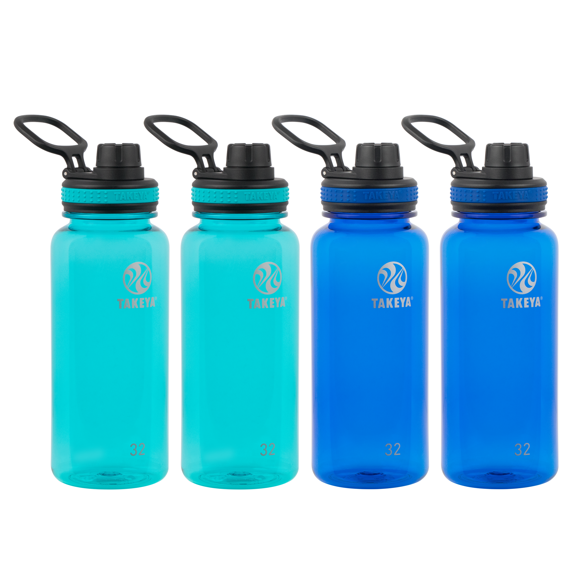 32oz Tritan Water Bottle With Spout Lid 4 Pack – Takeya USA