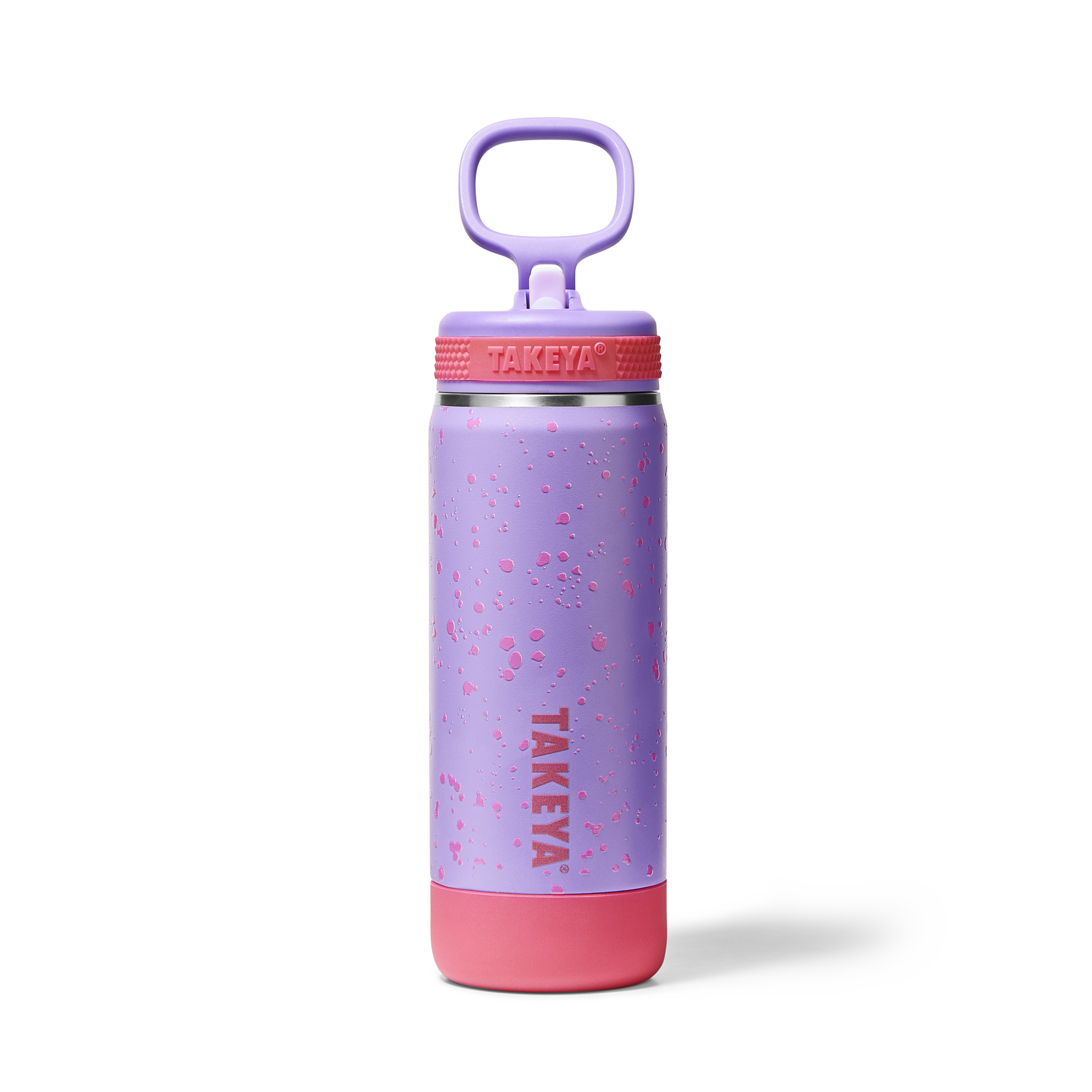 Glow In The Dark Sport Kids Water Bottle Confetti With Straw Lid ...